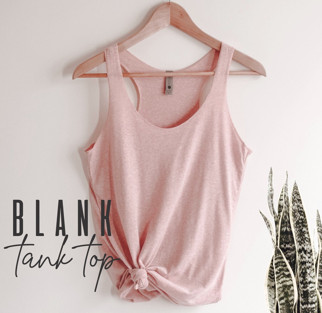 Blank Racerback Tank Top: Heathered Tri-blend Workout Top - Etsy