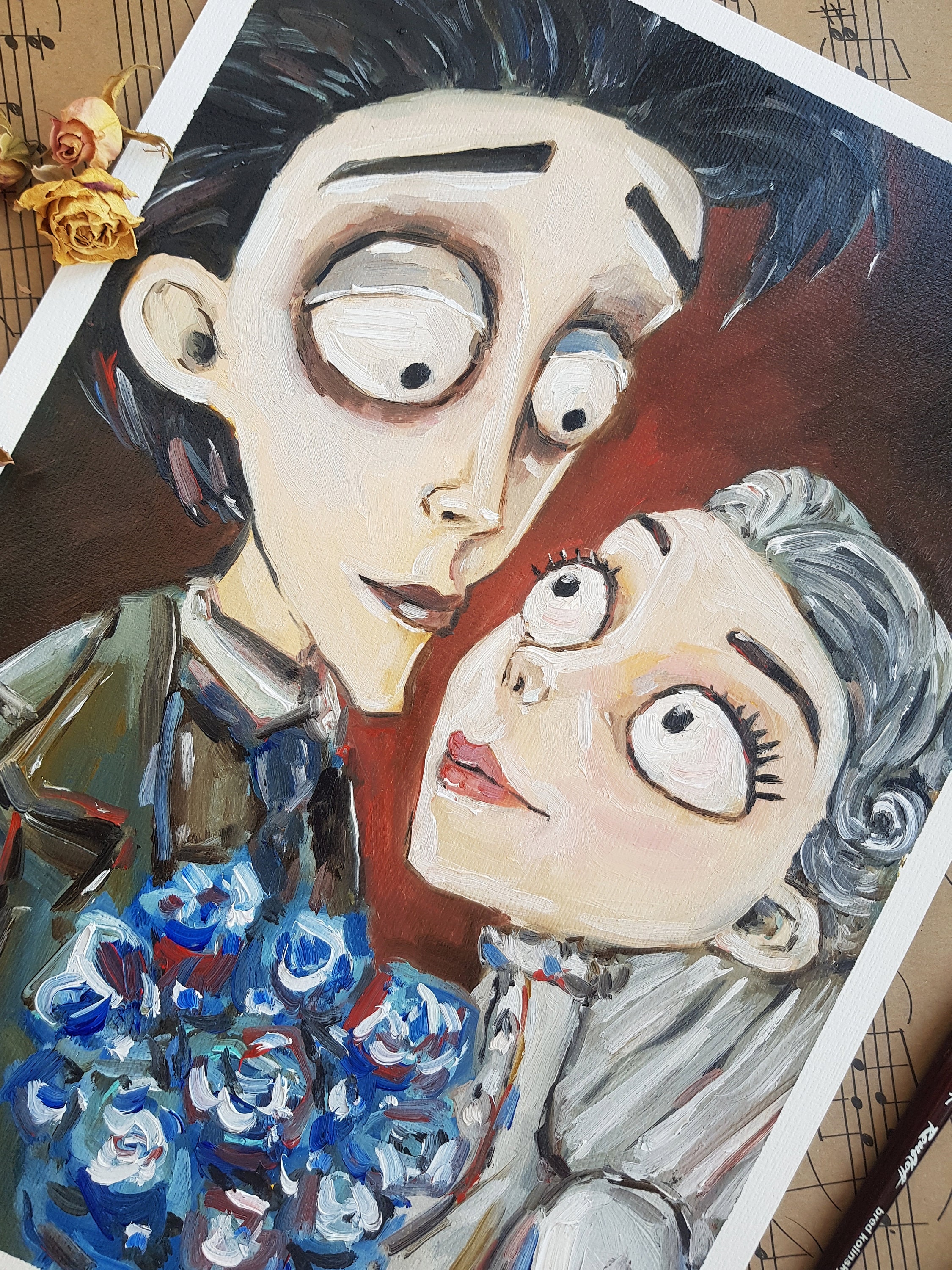 Corpse Bride Oil Painting Original Art 15 x 10 | Etsy