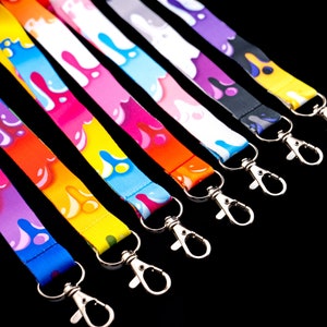 Pride Slime Lanyard – LGBTQ Badge Holder, Rainbow Trans Lesbian Bi Pan ...