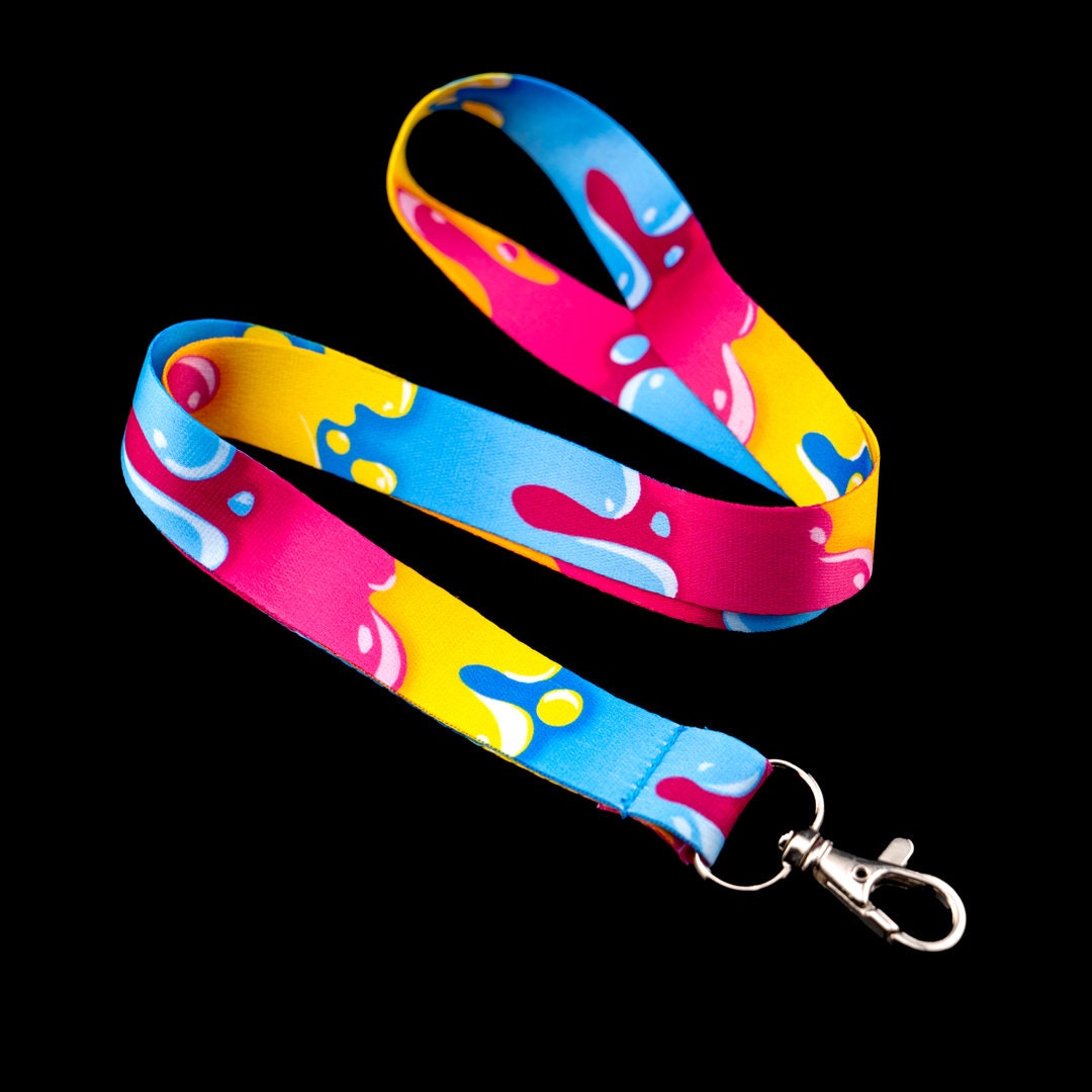 Pride Slime Lanyard – LGBTQ Badge Holder, Rainbow Trans Lesbian Bi Pan ...