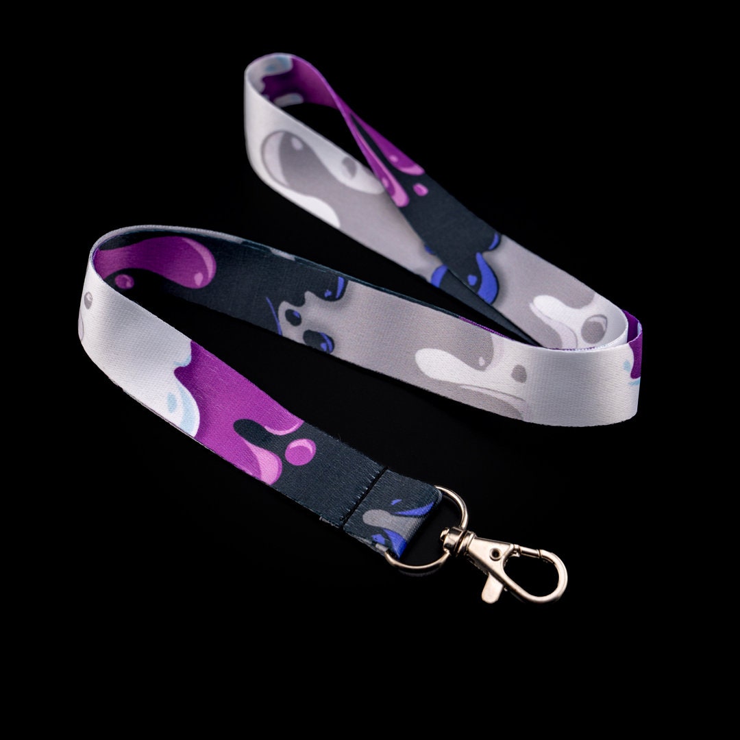 Pride Slime Lanyard – LGBTQ Badge Holder, Rainbow Trans Lesbian Bi Pan ...