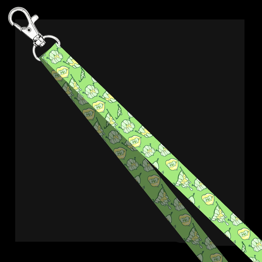 Creepy Monster Mouth Lanyard – Cartoon Horror Badge Holder, Goth Alt ...