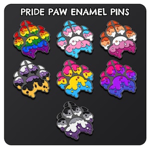 Furry Pride Paw Enamel Pins - Etsy