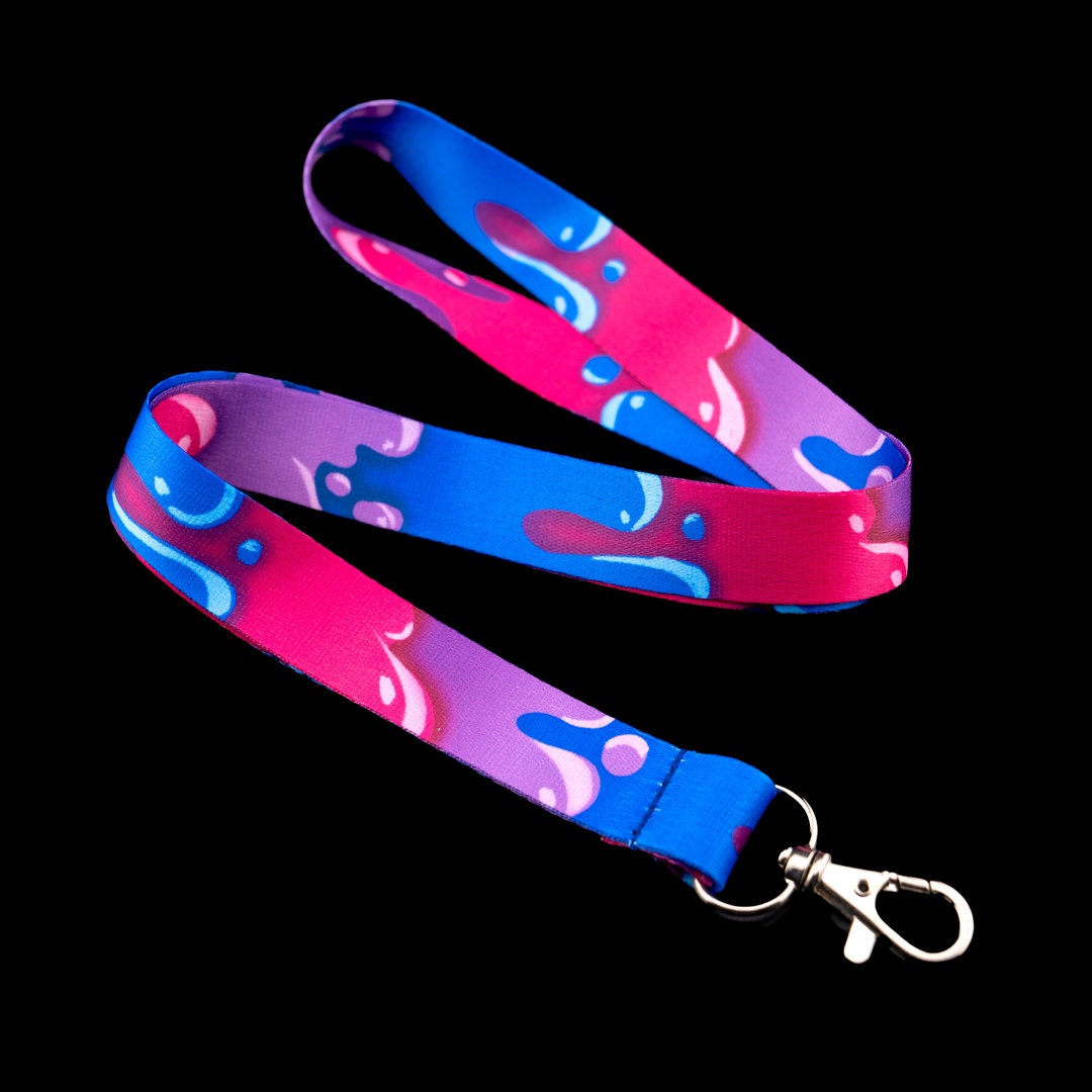 Pride Slime Lanyard – LGBTQ Badge Holder, Rainbow Trans Lesbian Bi Pan ...