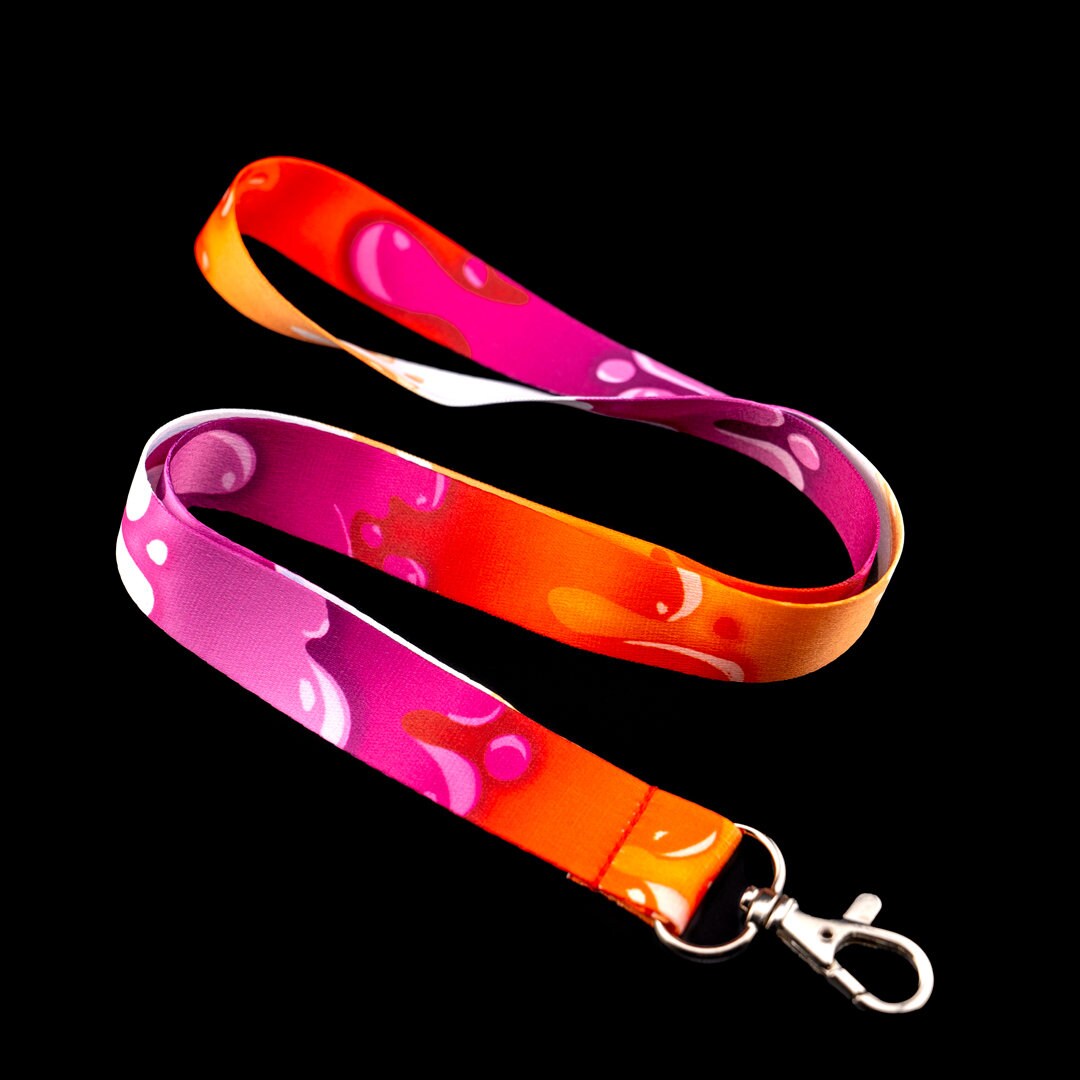 Pride Slime Lanyard – LGBTQ Badge Holder, Rainbow Trans Lesbian Bi Pan ...
