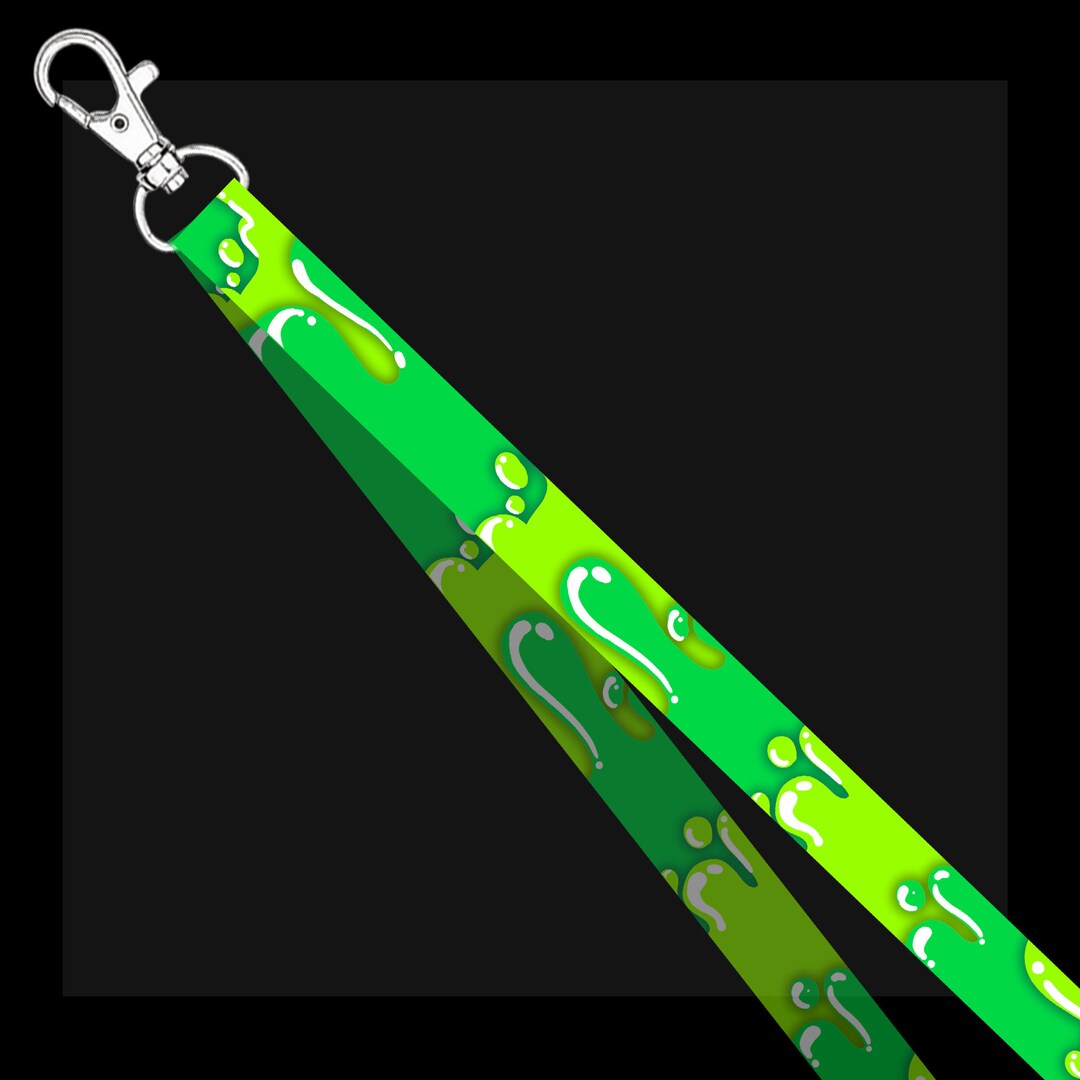 Slime Goo Monster Lanyard – Creepy Cute Badge Holder, Cartoon Horror ID ...
