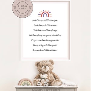Hold Her A Little Longer Nursery Print, Nursery Prints, Nursery Decor ...
