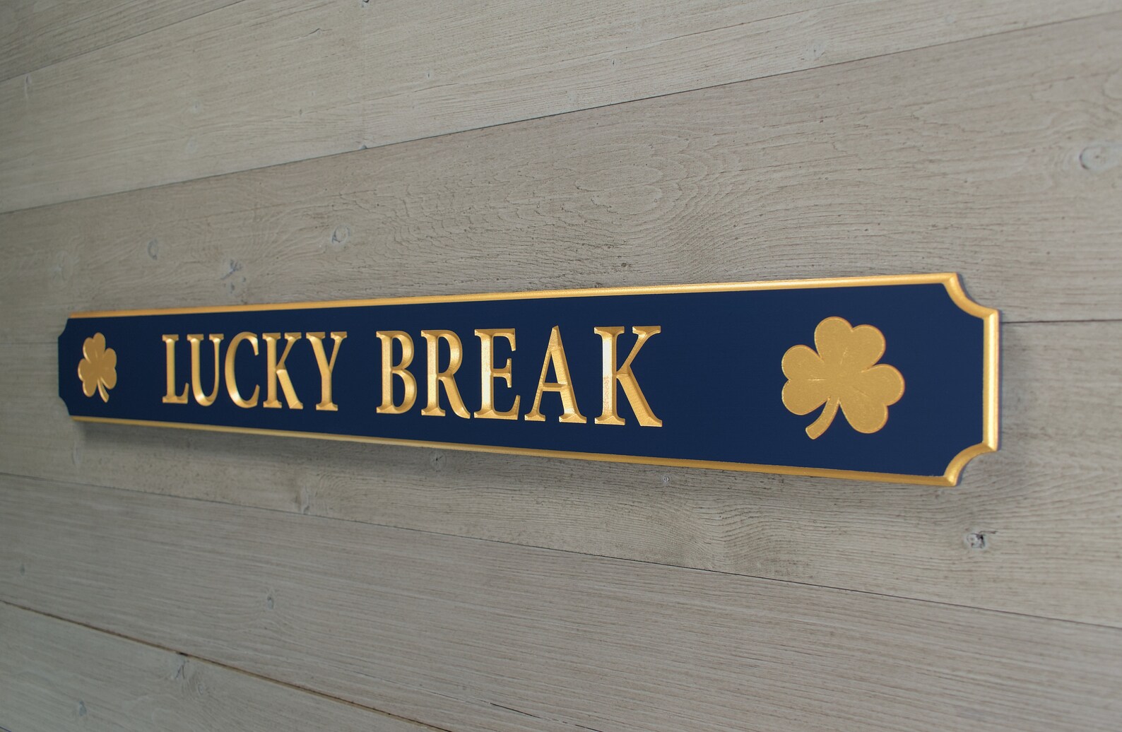 Custom Carved Quarterboard Sign With Shamrock Design Custom - Etsy