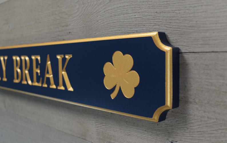 Custom Carved Quarterboard Sign With Shamrock Design Custom - Etsy