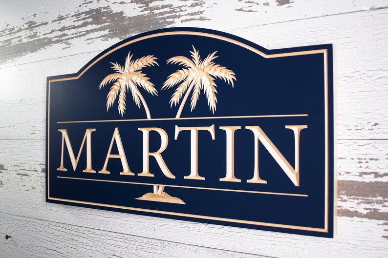 Family Last Name House Sign With Palm Trees Personalized Etsy Family Last Name House Sign With Palm Trees Personalized Etsy