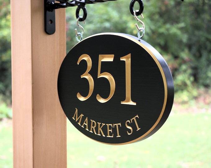 Personalized Home Address Sign Aluminum Oval 12 X 7 Custom House Number ...