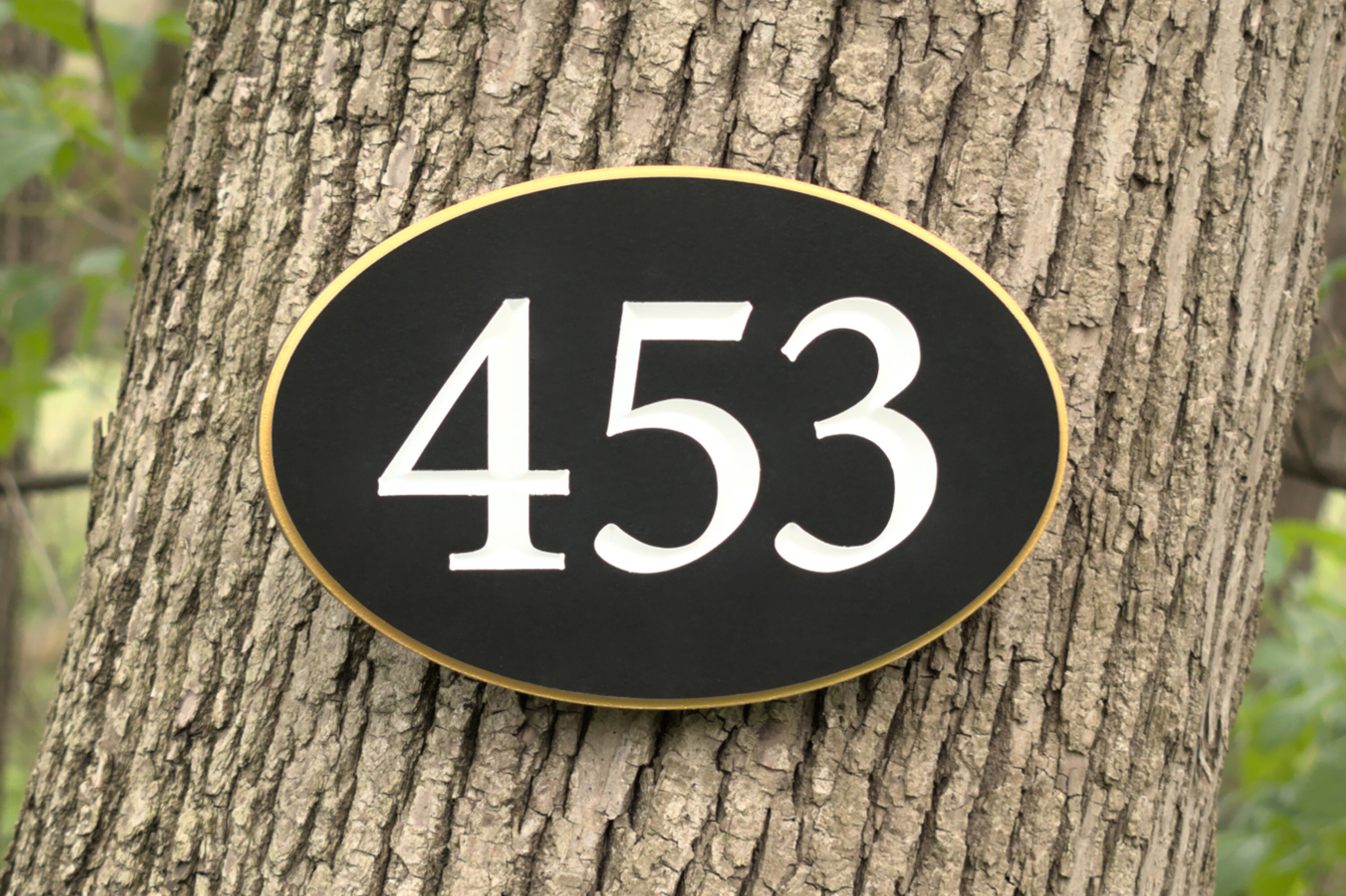 Custom Carved Oval Address Plaque Engraved House Number Sign - Etsy