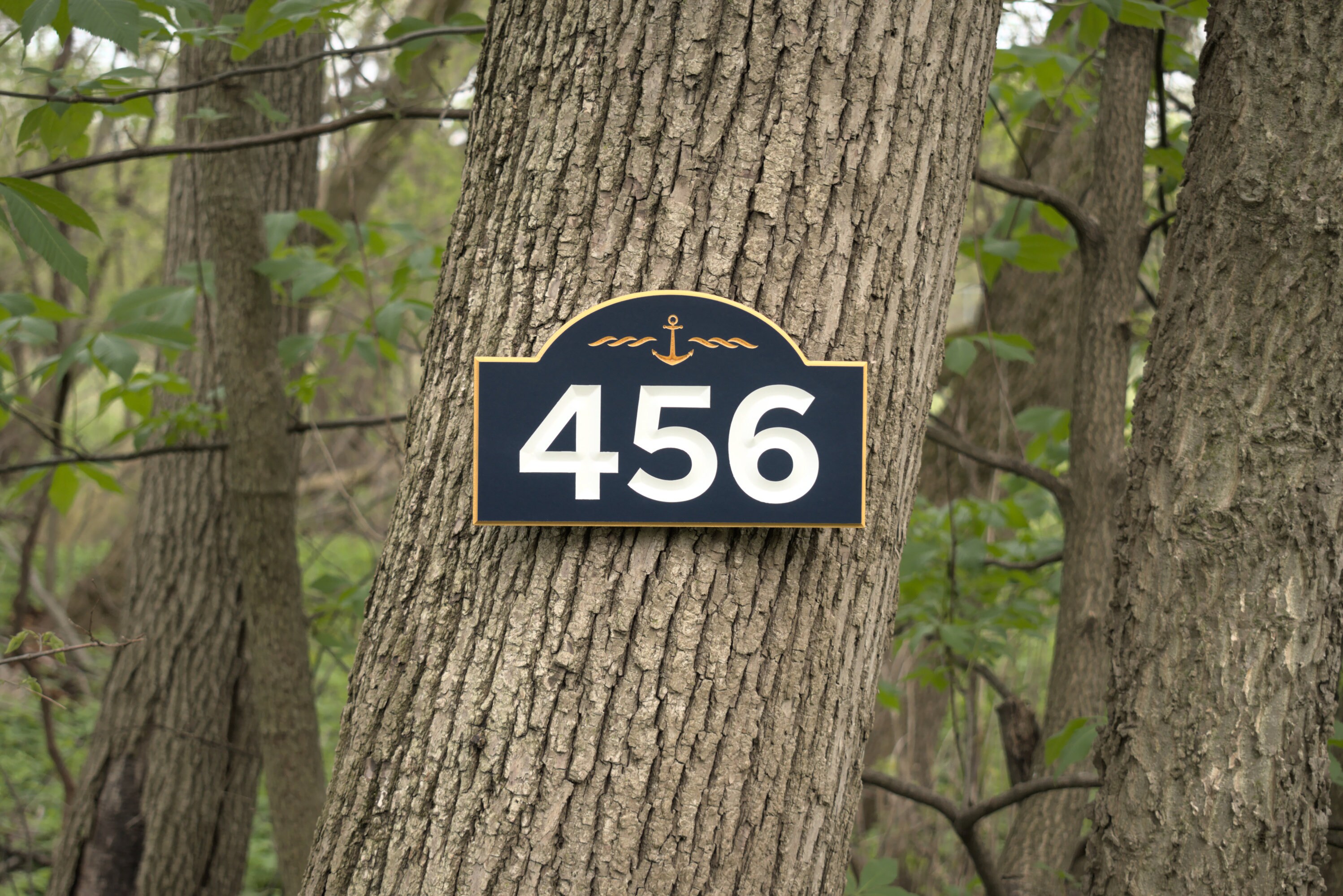 Carved Nautical Address Plaque Engraved House Number Sign | Etsy