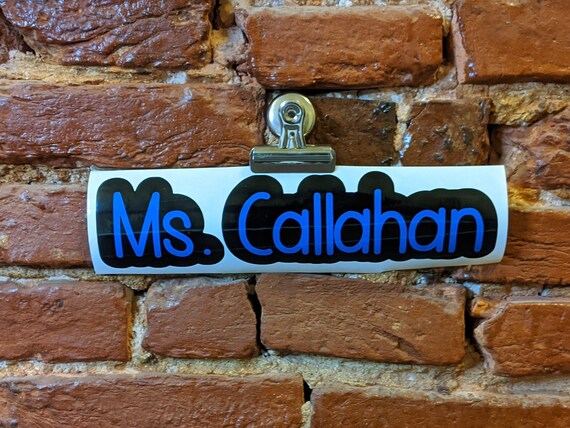 Custom Name or Word Decal With Outline | Etsy