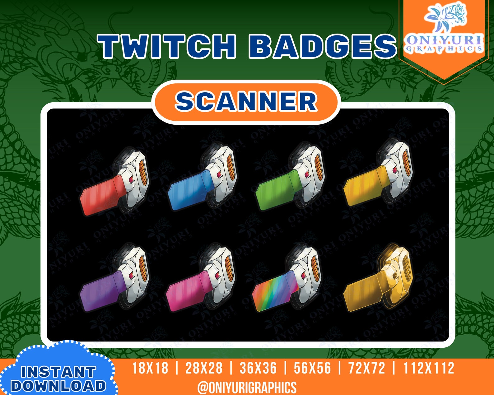 Twitch Emote Pack | Power Level Scanner | Subbadge | Bit Badge ...