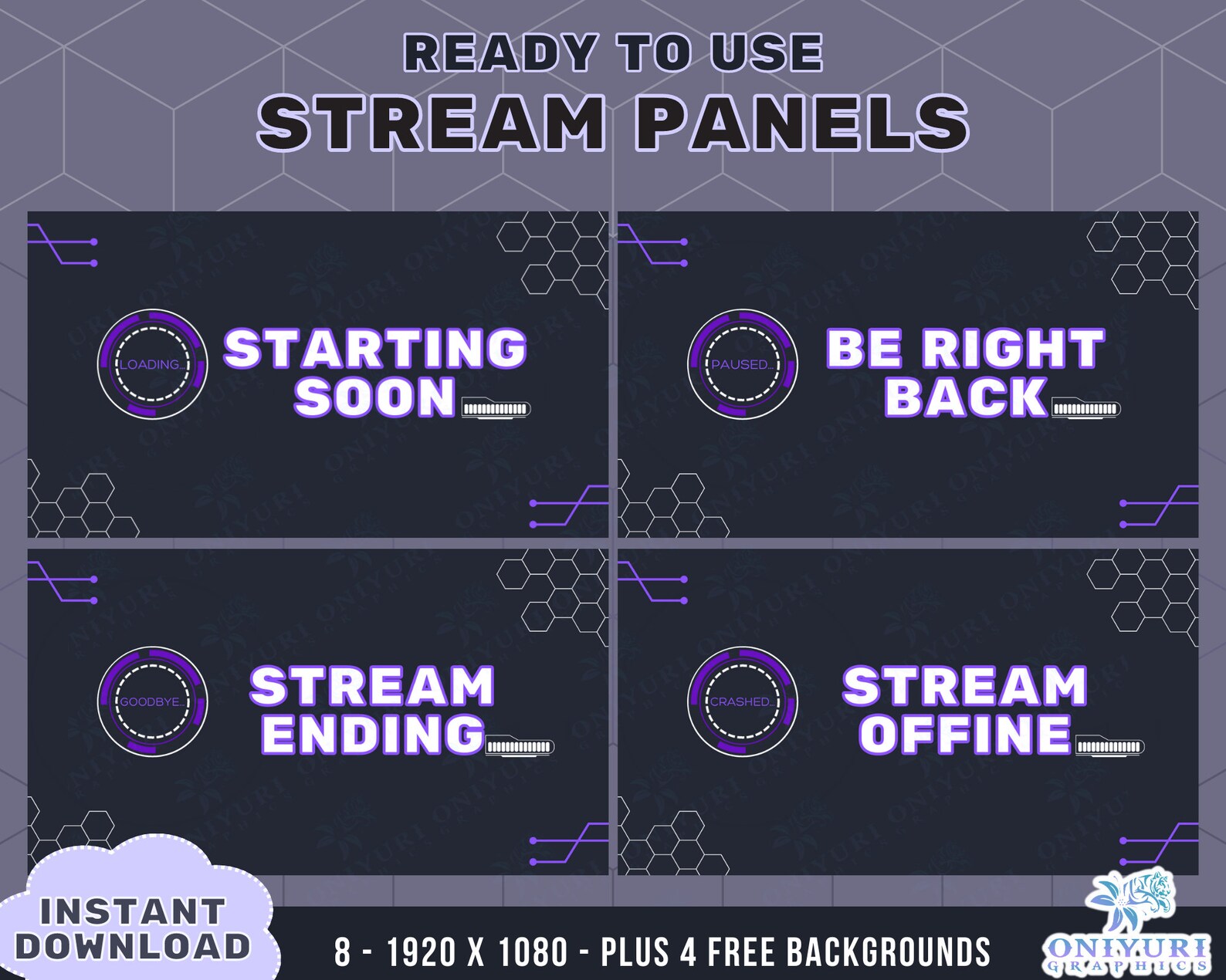 Sci-fi Twitch Overlay Animated X8 Techno Scenes Starting - Etsy