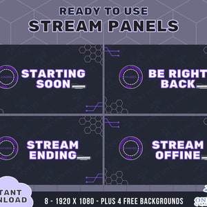 Sci-fi Twitch Overlay Animated X8 Techno Scenes Starting - Etsy