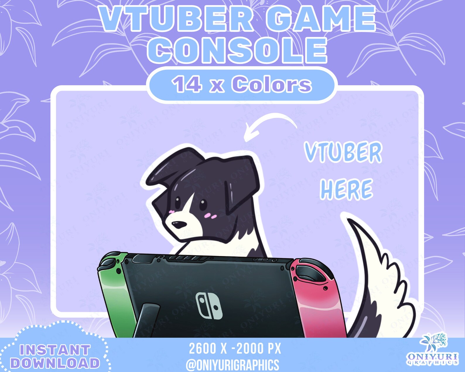 Vtuber Asset Video Game Console Switch 14 X Colors | Twitch Asset ...