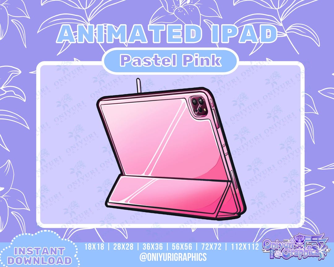 Animated Art Drawing Tablet Pastel Pink GIF | Pngtuber | Vtuber ...