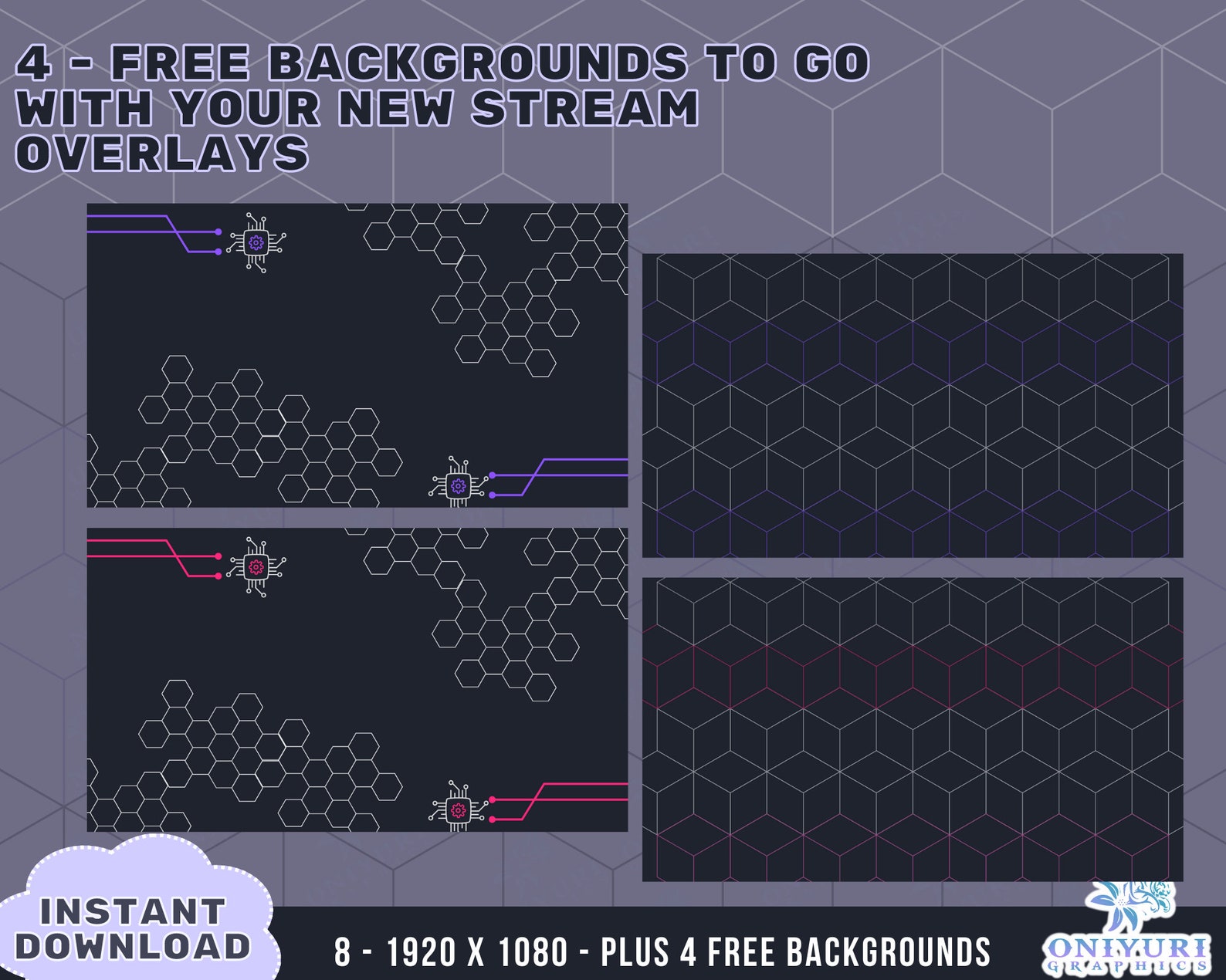 Sci-fi Twitch Overlay Animated X8 | Techno | Scenes | Starting | BRB ...