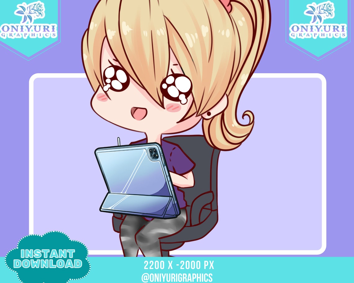 Animated Art Drawing Tablet Blue GIF Twitch Overlay | Discord ...