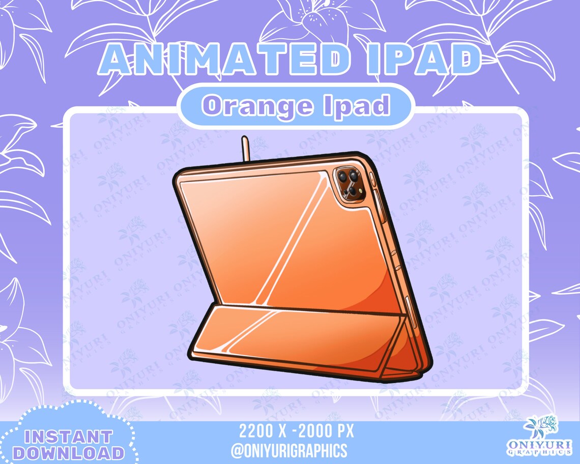 Animated Art Drawing Tablet Orange GIF | Pngtuber | Vtuber Assets ...