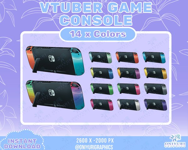 Gaming Controllers Black Pink White Vtuber Twitch Youtube Prop Asset ...