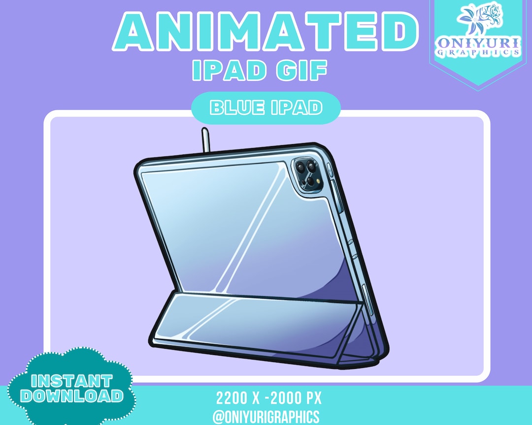 Animated Art Drawing Tablet Blue GIF Twitch Overlay | Discord ...