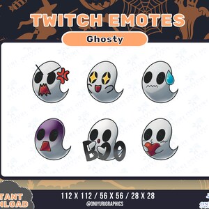 Spooky Ghost Emotes | Halloween Emotes | Youtube | Twitch Emotes ...