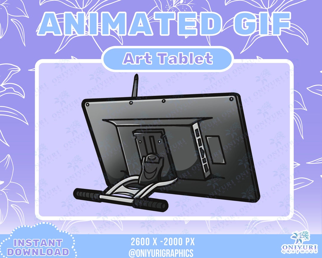 Animated Art Drawing Tablet Black GIF | Pngtuber | Vtuber Assets ...