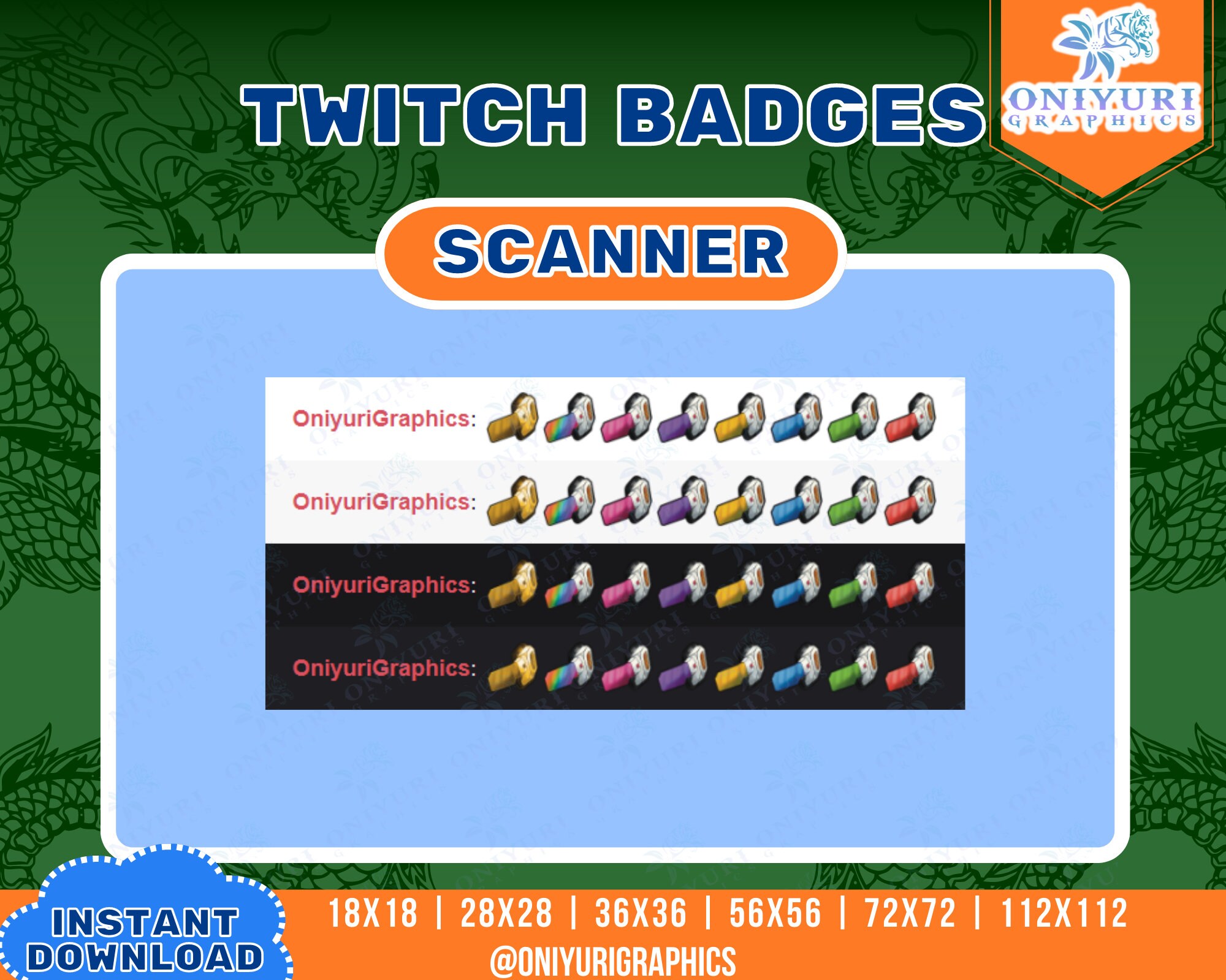 Twitch Emote Pack | Power Level Scanner | Subbadge | Bit Badge ...