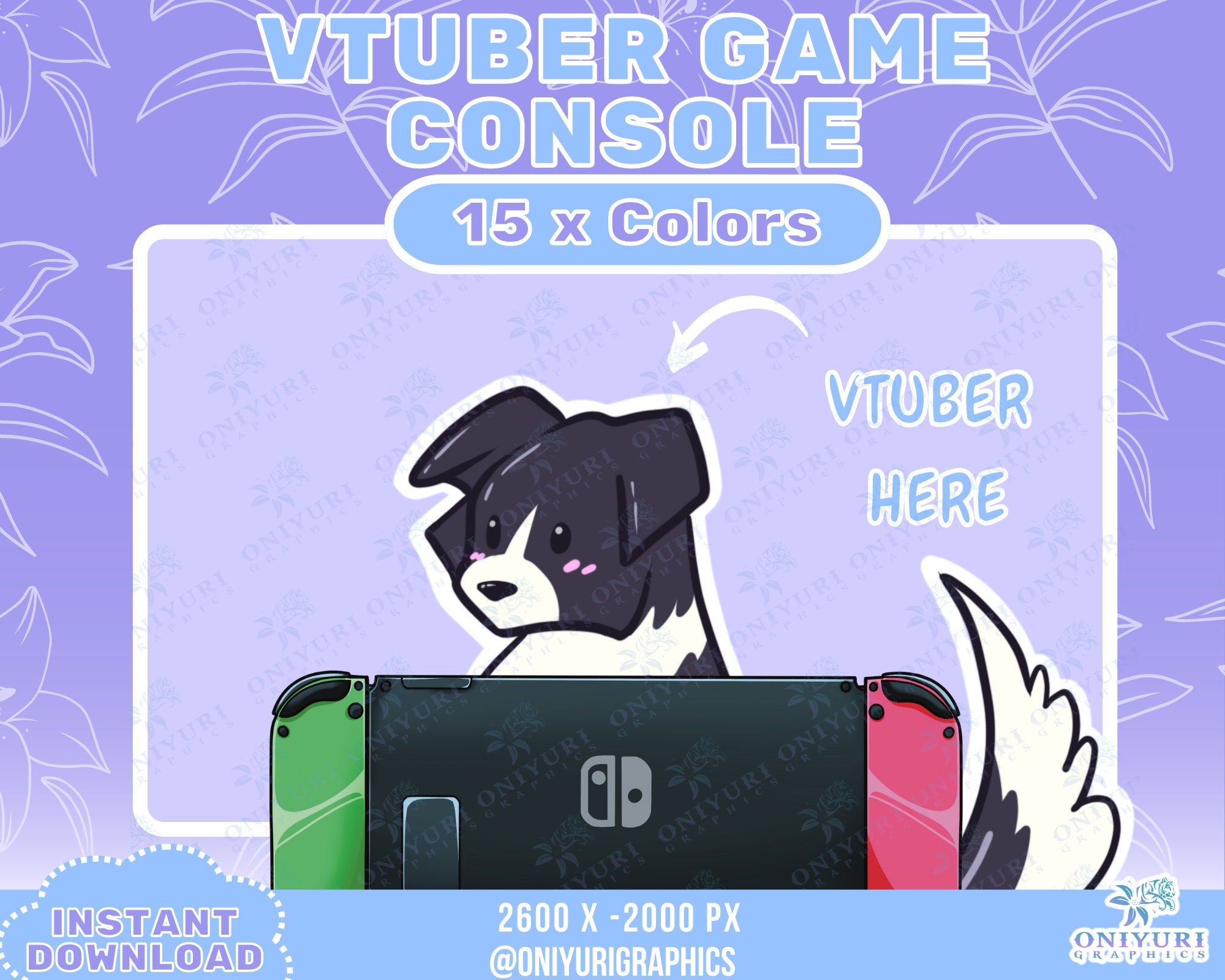 Vtuber Switch Gaming Console 15 X Colors | Twitch Pack | Discord ...