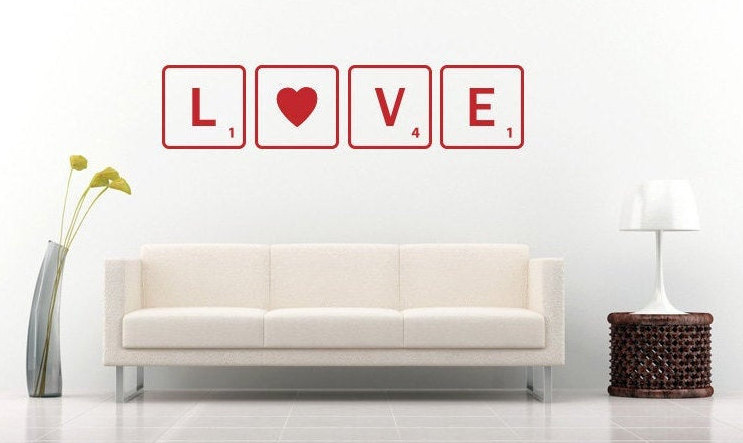 Scrabble Tiles Wall Sticker. Create Your Own Wall Art - Etsy