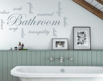 Bathroom Wall Decals - Etsy
