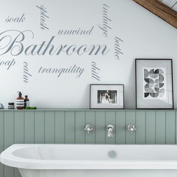 Bathroom Wall Decals - Etsy