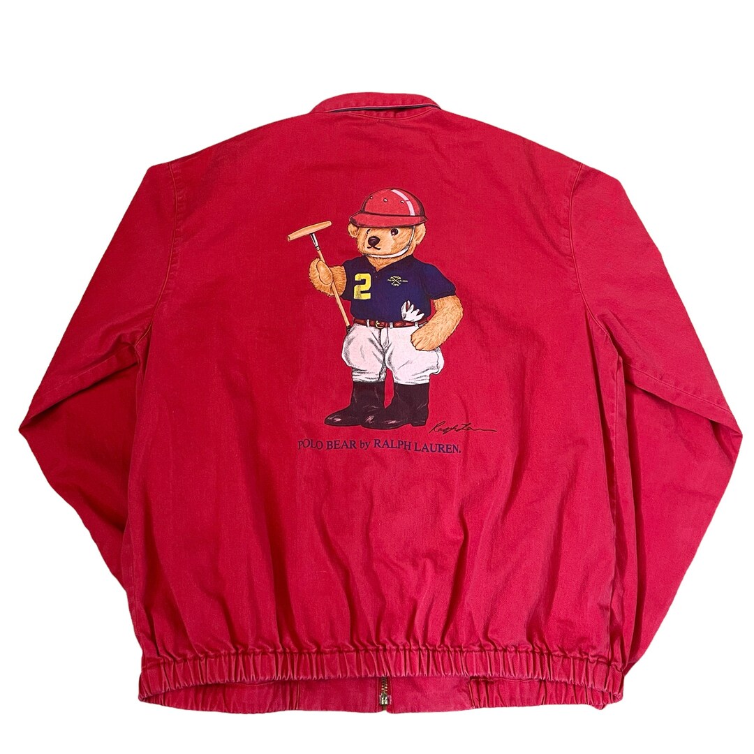 Vintage Polo Ralph Lauren Mallet Bear 90s Jacket Lo Sz Medium Croquet ...