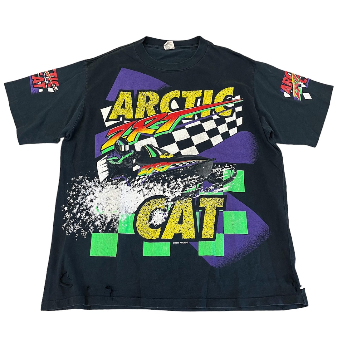 Vintage Arctic Cat 1995 AOP T-shirt Snowmobile Snow 90s - Etsy