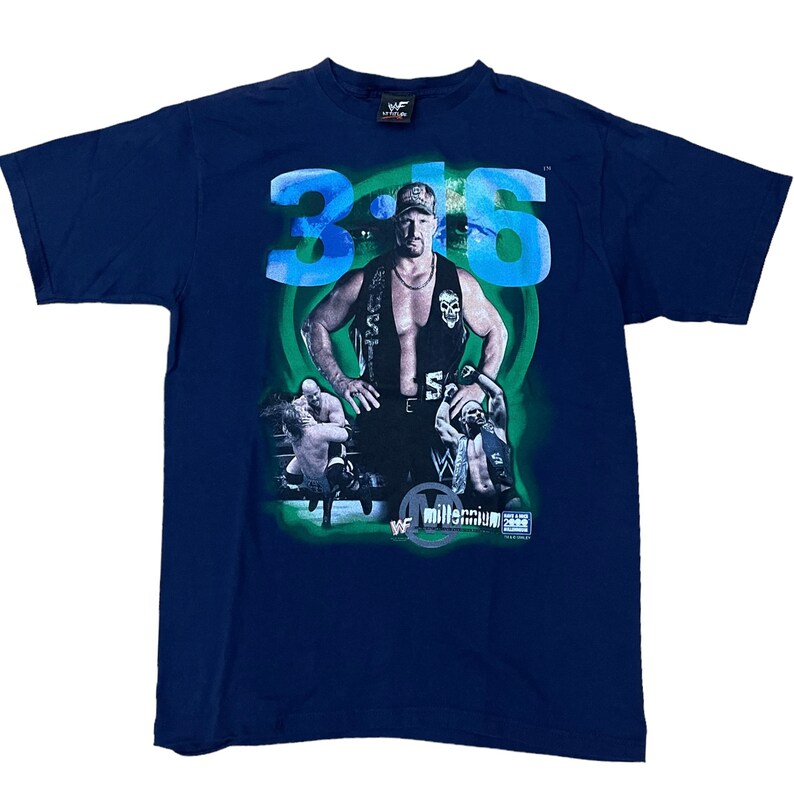 Vintage Stone Cold T-shirt Steve Austin 3:16 WWF Millenium - Etsy