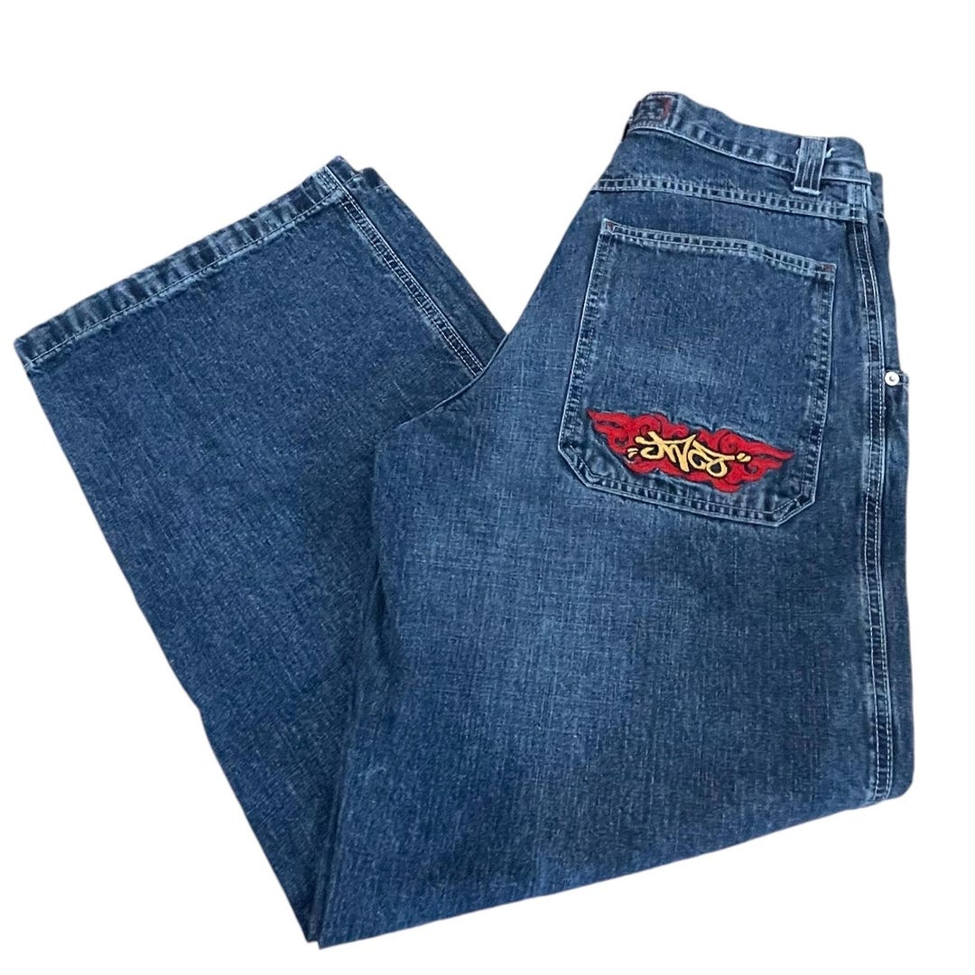 Vintage JNCO Jeans Tribal Wide Leg Streetwear 90s Y2K Baggy Skate ...