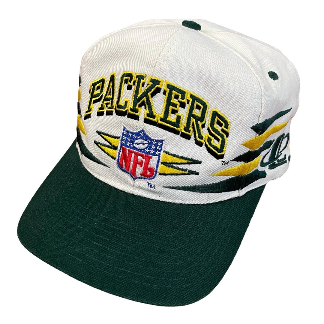 Vintage Green Bay Packers Logo Athletic Diamond Snapback Hat Nfl ...