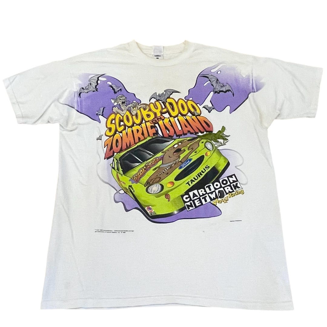 Vintage Scooby-doo Wacky Racing NASCAR T-shirt Zombie Island Cartoon ...