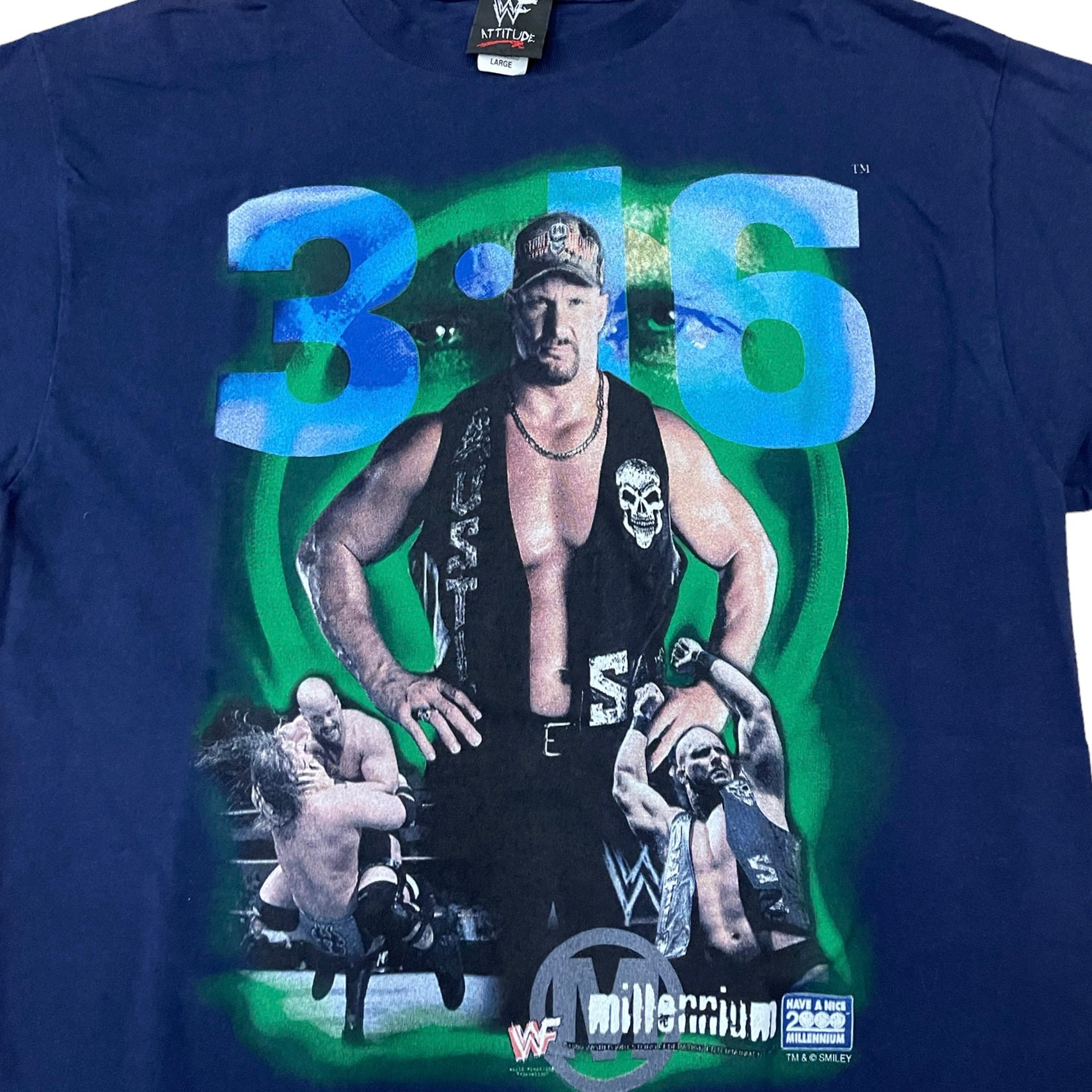 Vintage Stone Cold T-shirt Steve Austin 3:16 WWF Millenium - Etsy