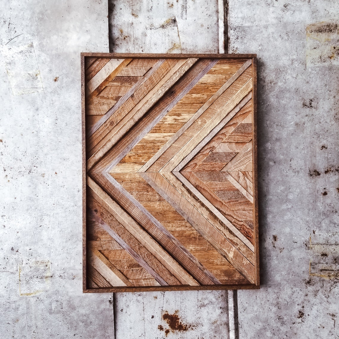 Modern Rustic Wall Art. Geometric Wood Wall Art. Modern Rustic - Etsy