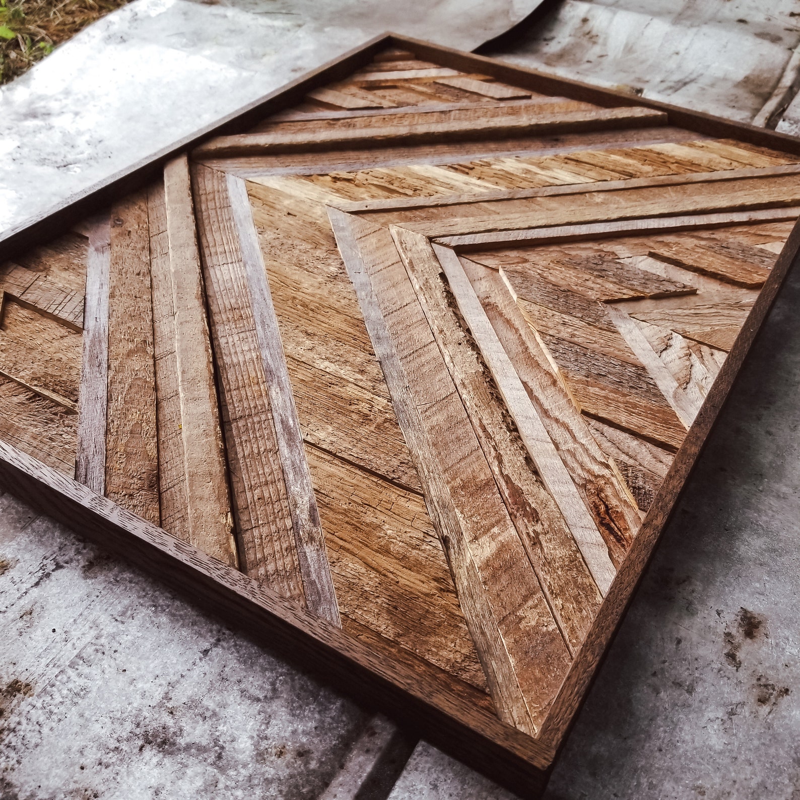 Modern Rustic Wall Art. Geometric Wood Wall Art. Modern Rustic | Etsy