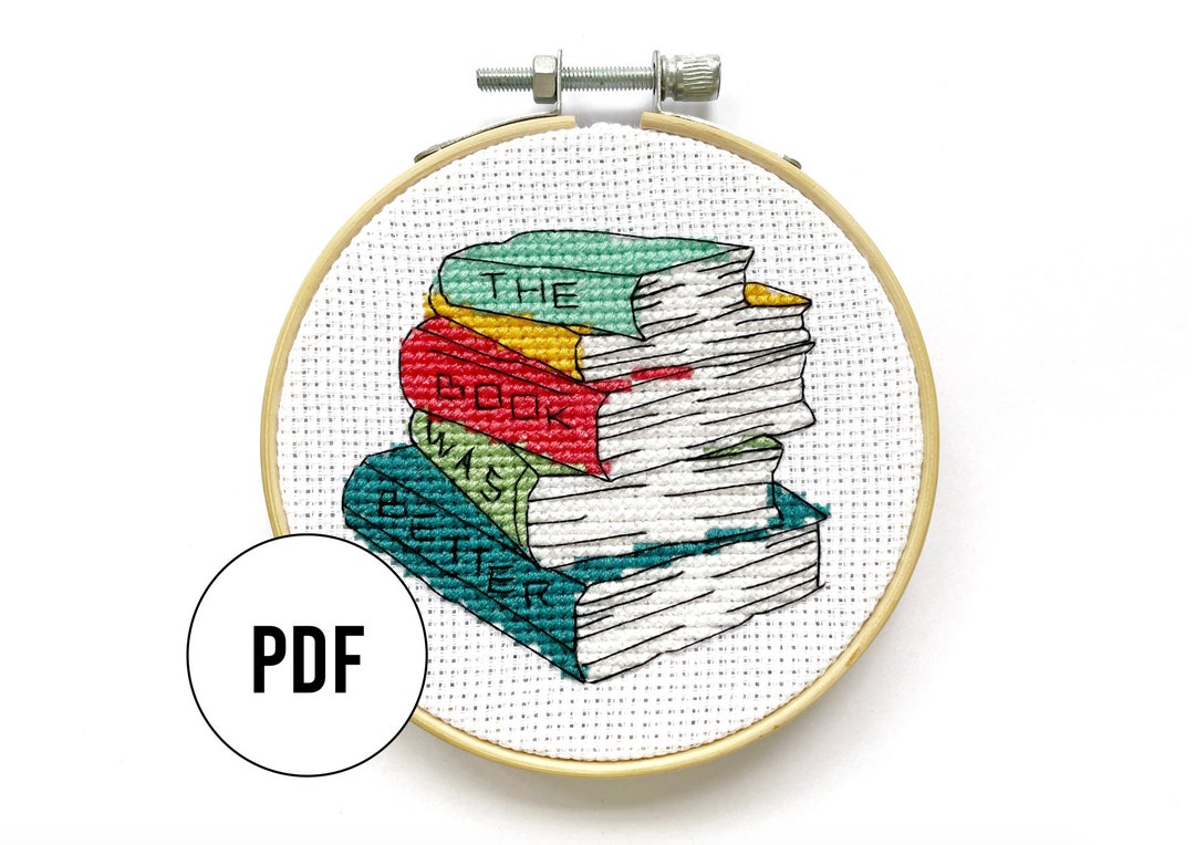 Stack of Books 'the Book Was Better' Cross Stitch Pattern - Etsy