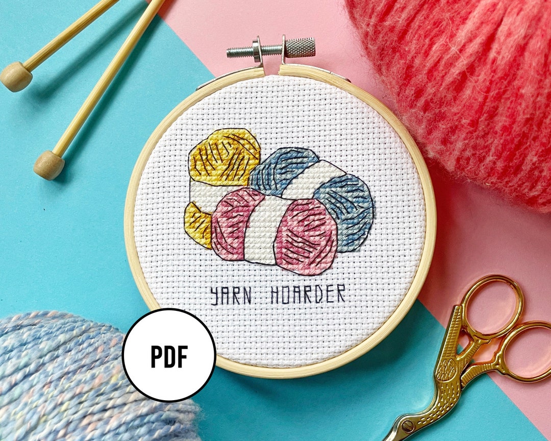 Yarn Hoarder Cross Stitch Pattern - Etsy