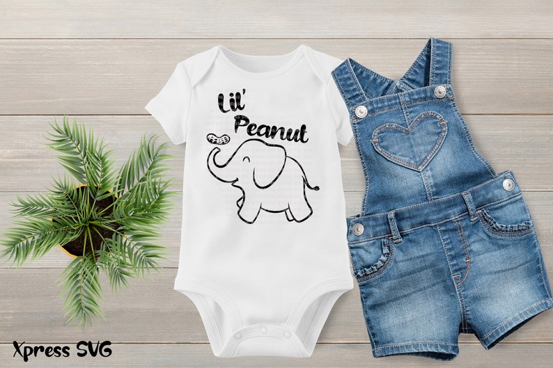 Elephant Lil' Peanut SVG Vinyl Cut File Digital Download | Etsy