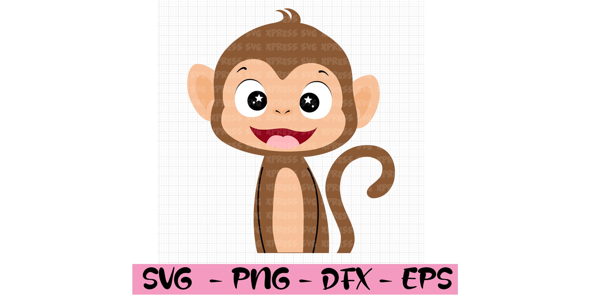 Adorable Monkey Cute Baby Girl Boy SVG Vinyl Cut File | Etsy