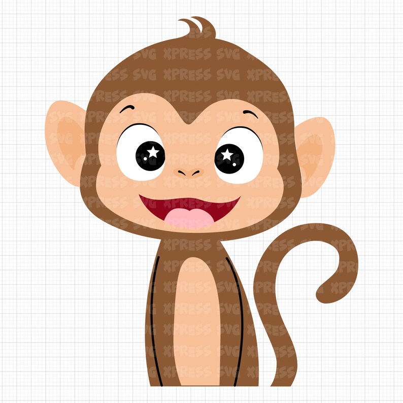 Adorable Monkey Cute Baby Girl Boy SVG Vinyl Cut File - Etsy