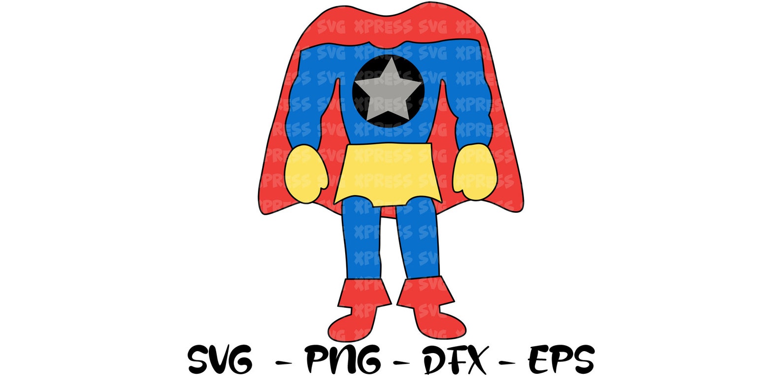 Super Hero Body SVG PNG Digital Download Cut File - Etsy